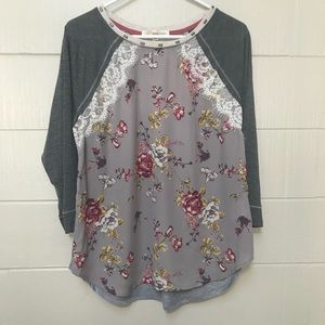 Rewind | Tops | Rewind 34 Sleeve Multi Texture Shirt Xlarge | Poshmark